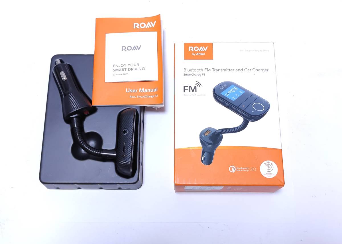 【やや傷や汚れあり】希少 Anker Roav FM Transmitter F3 FMトランスミッター アンカー Bluetoothの落札 ...