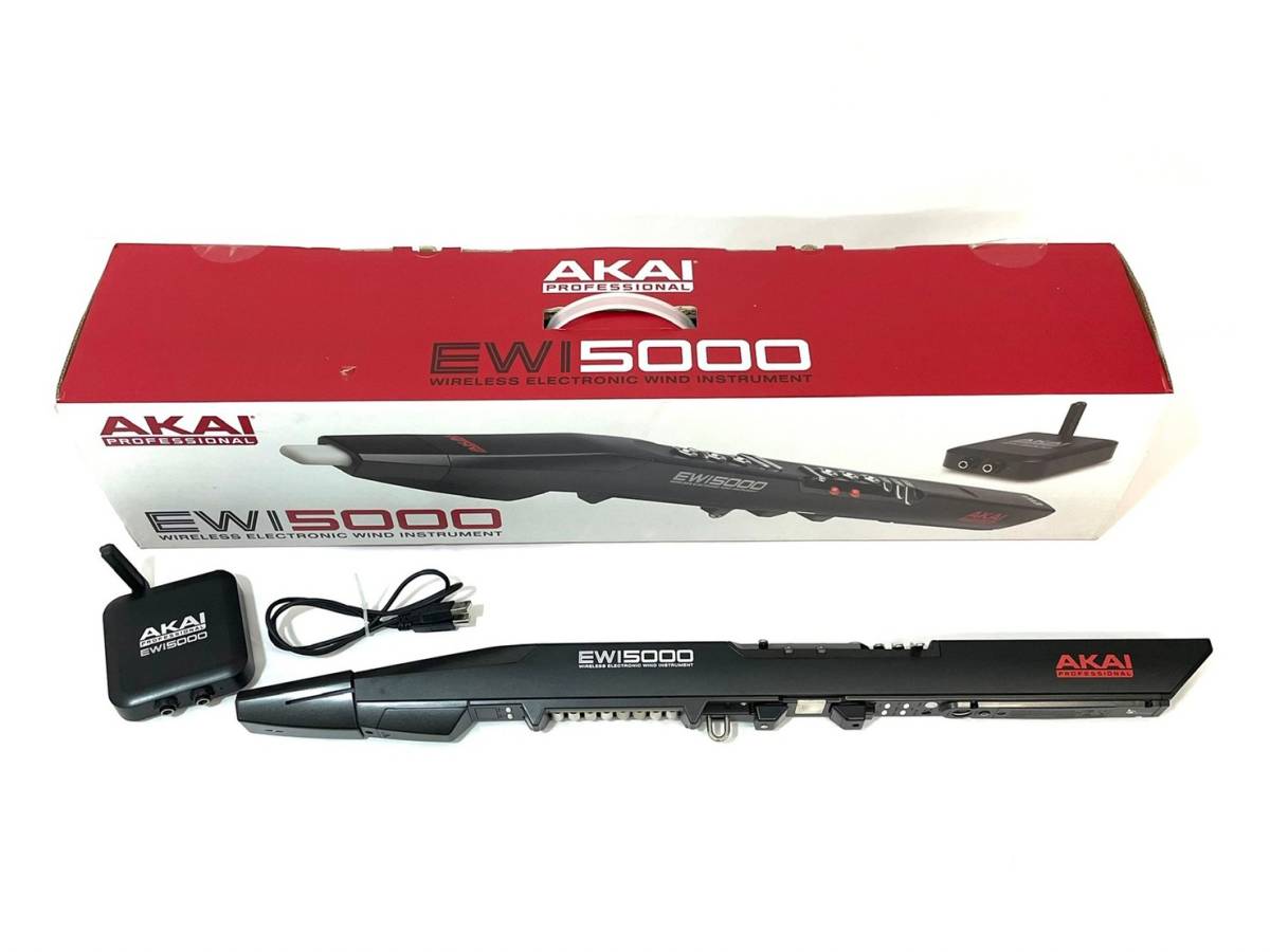 【傷や汚れあり】AKAI/アカイ EWI/イーウィ 5000 ウインドシンセサイザー 電子管楽器 WIRELESS ELECTRONIC ...