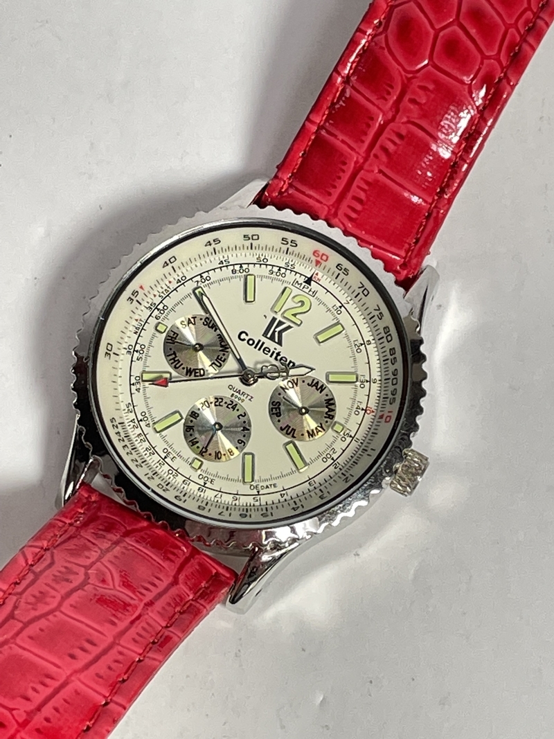 【傷や汚れあり】IK Colleiten 腕時計 クオーツ メンズ 男性 レザーベルト ファッション 飾り 小物 hy186の落札情報詳細 ...