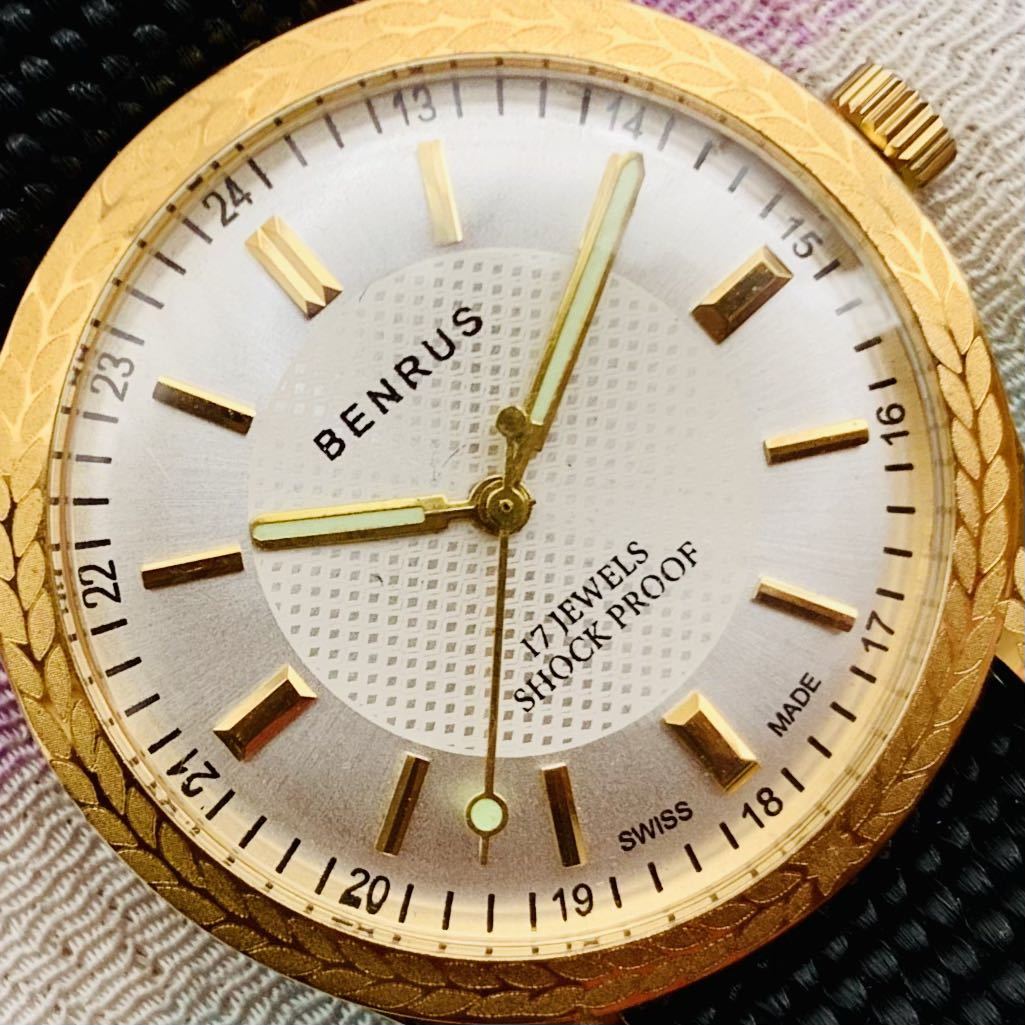 【やや傷や汚れあり】BENRUS ★送料無料★オーバーホール済★メンズ腕時計★手巻き★機械式★スイス製★アンティーク ★ヴィンテージ ★シルバー★70S の落札情報詳細| ヤフオク落札価格情報 ...