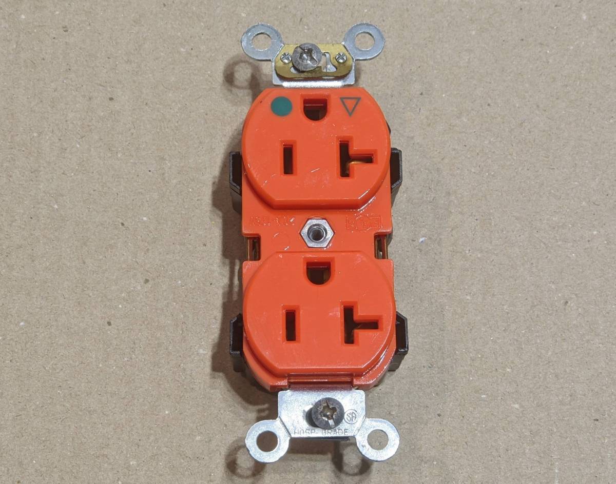 【未使用】複数有/レビトン 旧5362-IG(オレンジ) ホスピタルグレード/アイソレーテッドグラウンドコンセント デッドストック品 ...