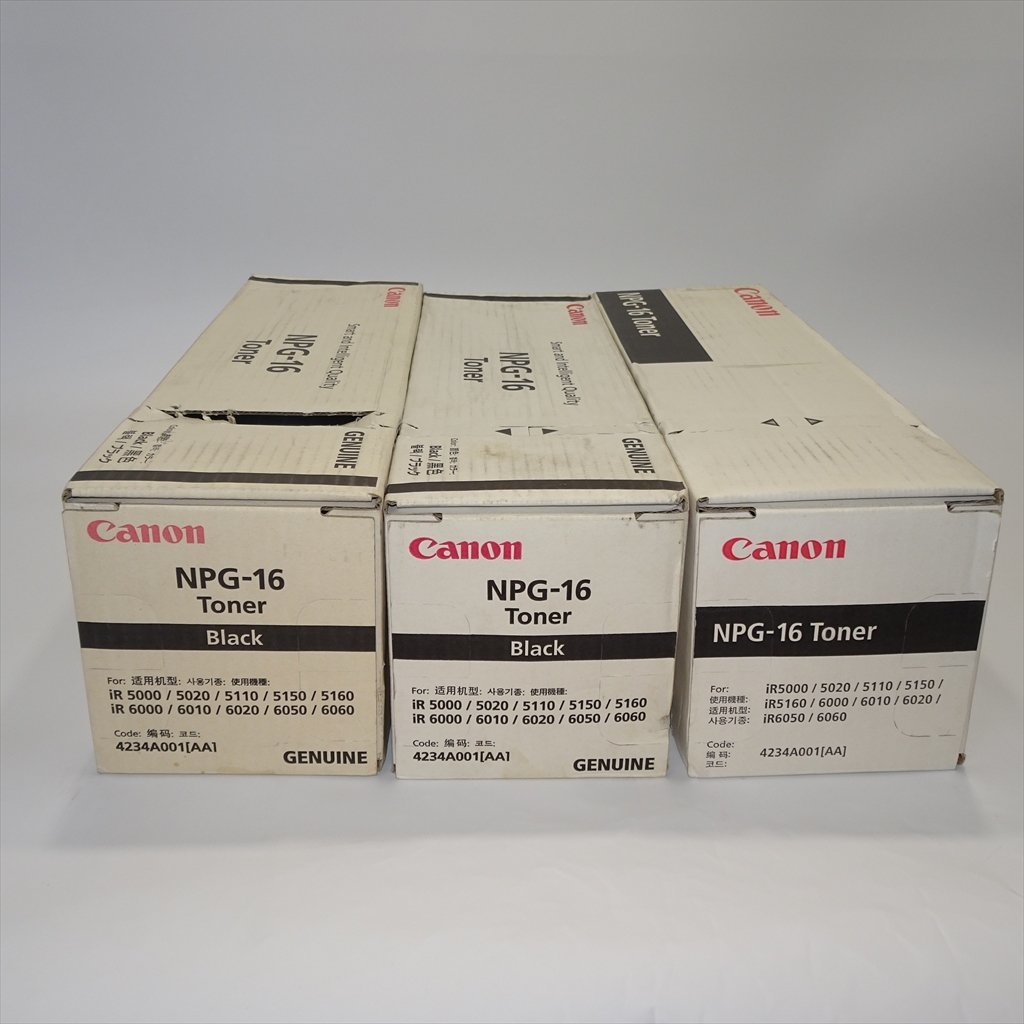 【未使用】3箱セット【送料無料】 純正 CANON キャノントナー NPG-16 IR5000 / IR5020 / IR5110 / IR5150 / IR5160 NO.688の落札情報 ...