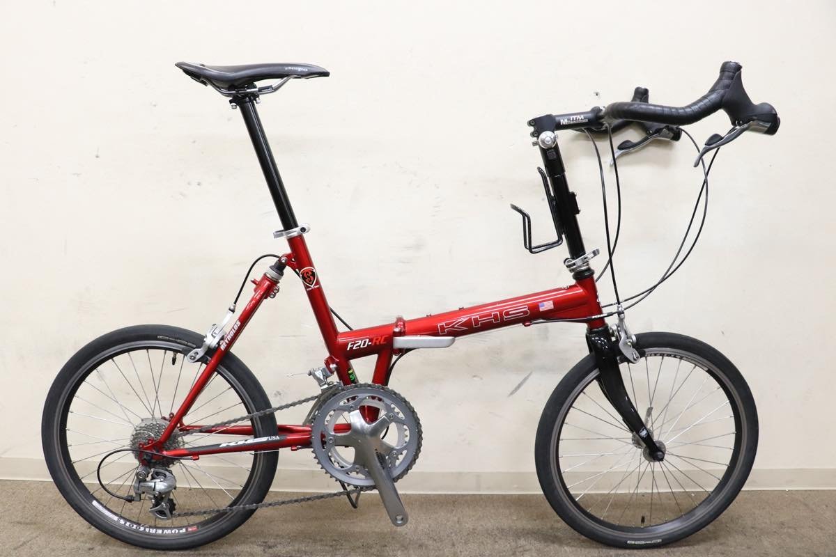 KHS ケイエイチエス F20 R キャリアバック付き!! カスタム TIAGRA 2X9S ミニベロ 20インチ 2007年 美品 の落札情報詳細| ヤフオク落札価格情報 オークフリー