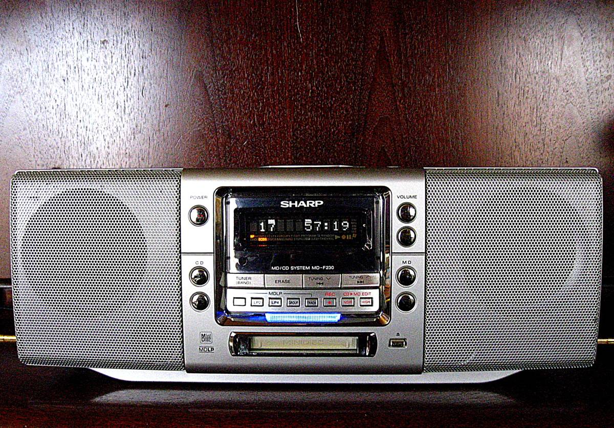 SHARP CD/MDラジカセ SD-FX10-S Silver CD再生良好 MD再生・録音共良好 MDは4MDLP＆4倍速機能付 完動品 の落札情報詳細| ヤフオク落札価格情報 オークフリー