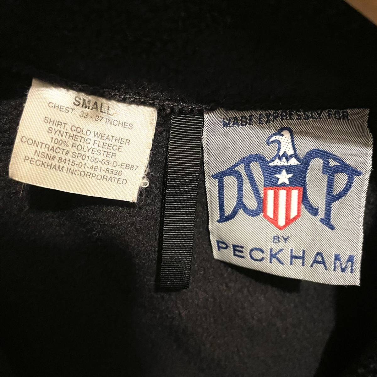 【目立った傷や汚れなし】ECWCS GEN2 POLARTEC300 フリースジャケット SMALL ブラック DSCP ペッカム PECKHAM US.ARMY 米軍 ポーラテック300 ...
