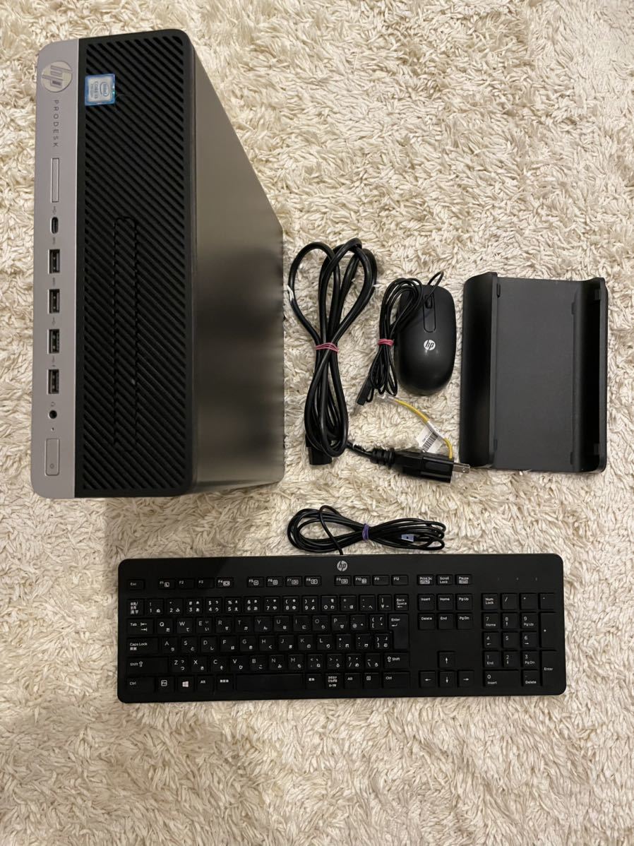 【目立った傷や汚れなし】500円スタート！！☆ HP ProDesk 600G3 SFF（OS:Windows10 Pro/CPU:Core i3/メモリ:4GB/HDD:500GB/ドライブ ...