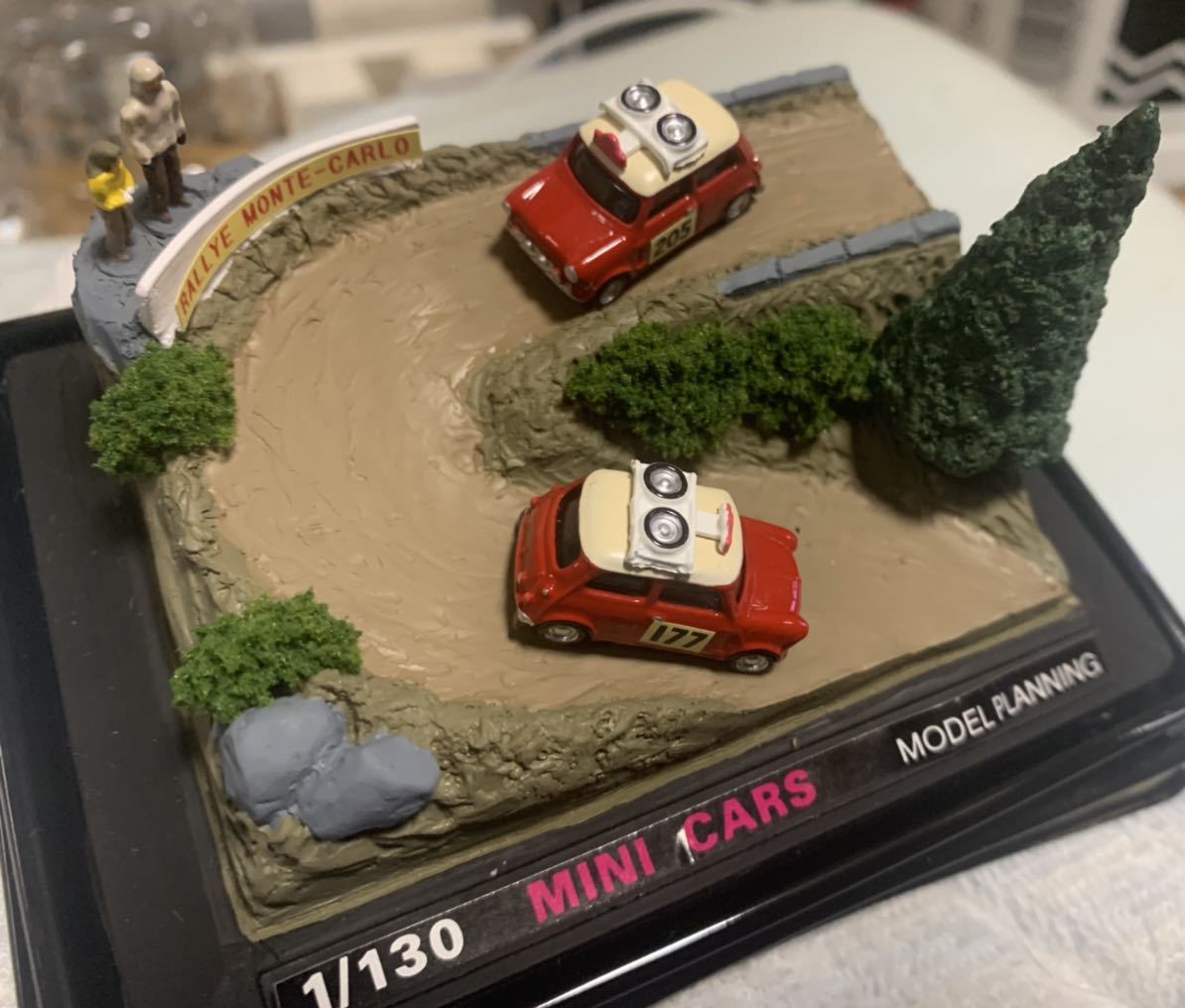 【やや傷や汚れあり】1/130 モデルプランニング ミニ クーパー ジオラマ セット D MINI CARS MC-GD MODEL ...