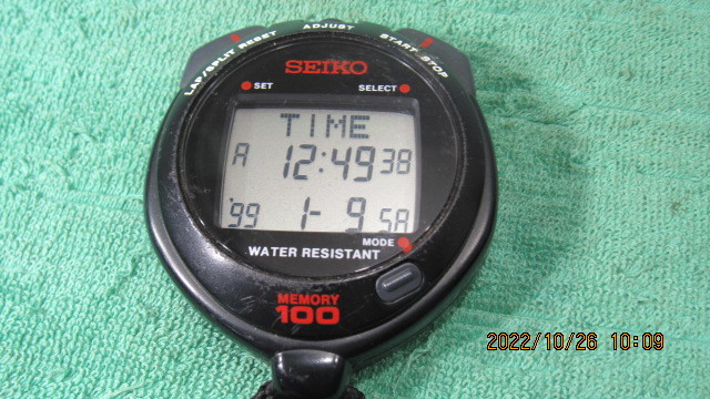【やや傷や汚れあり】N6787【ストップウォッチ】セイコー SEIKO S051-4000★MEMORY メモリー 100★時計機能付き★計 ...
