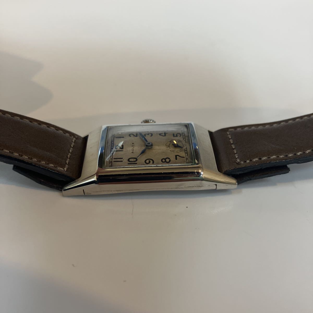 【やや傷や汚れあり】超希少！ ROLEX ロレックス RECTANGLE レクタンギュラー Ref.2736 SSケース スモセコ 手巻き ...