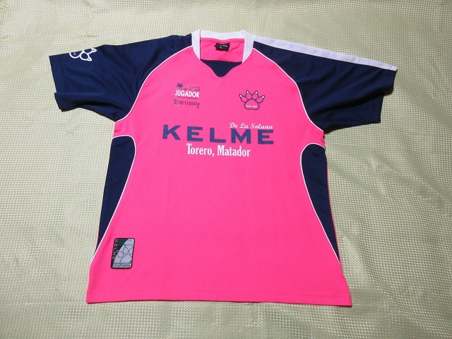 【目立った傷や汚れなし】C-800★KELME♪ピンクX紺x白/半袖Tシャツ(XL)★の落札情報詳細 - ヤフオク落札価格検索 オークフリー