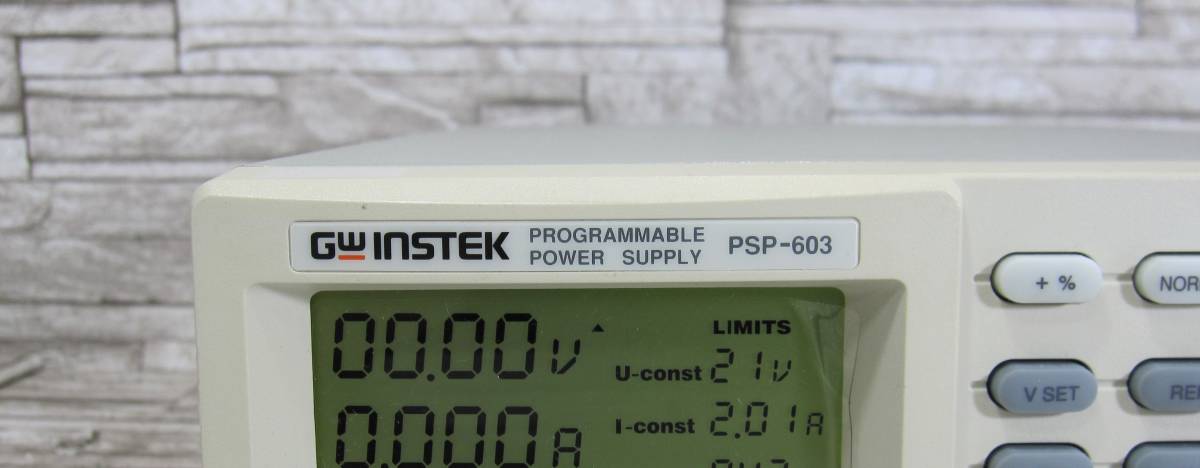 【やや傷や汚れあり】GW-Instek/Texio PSP-603 60V 3.5A プログラマブル 直流安定化電源 Programmable ...