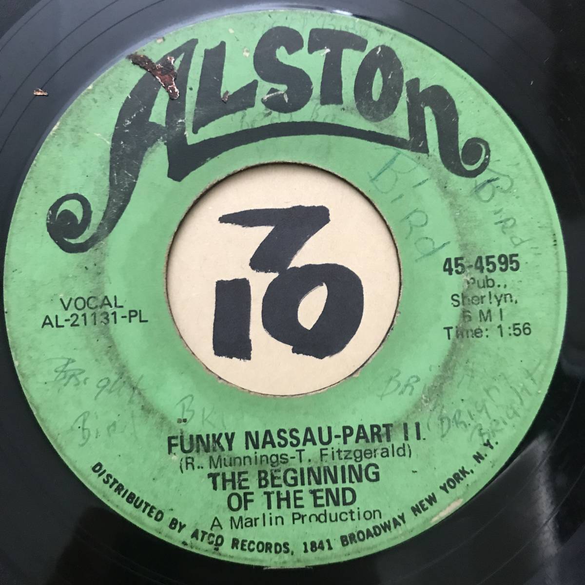 【傷や汚れあり】試聴 THE BEGINNING OF THE END FUNKY NASSAU PT1 VG(+) PT2 VG の落札情報 ...
