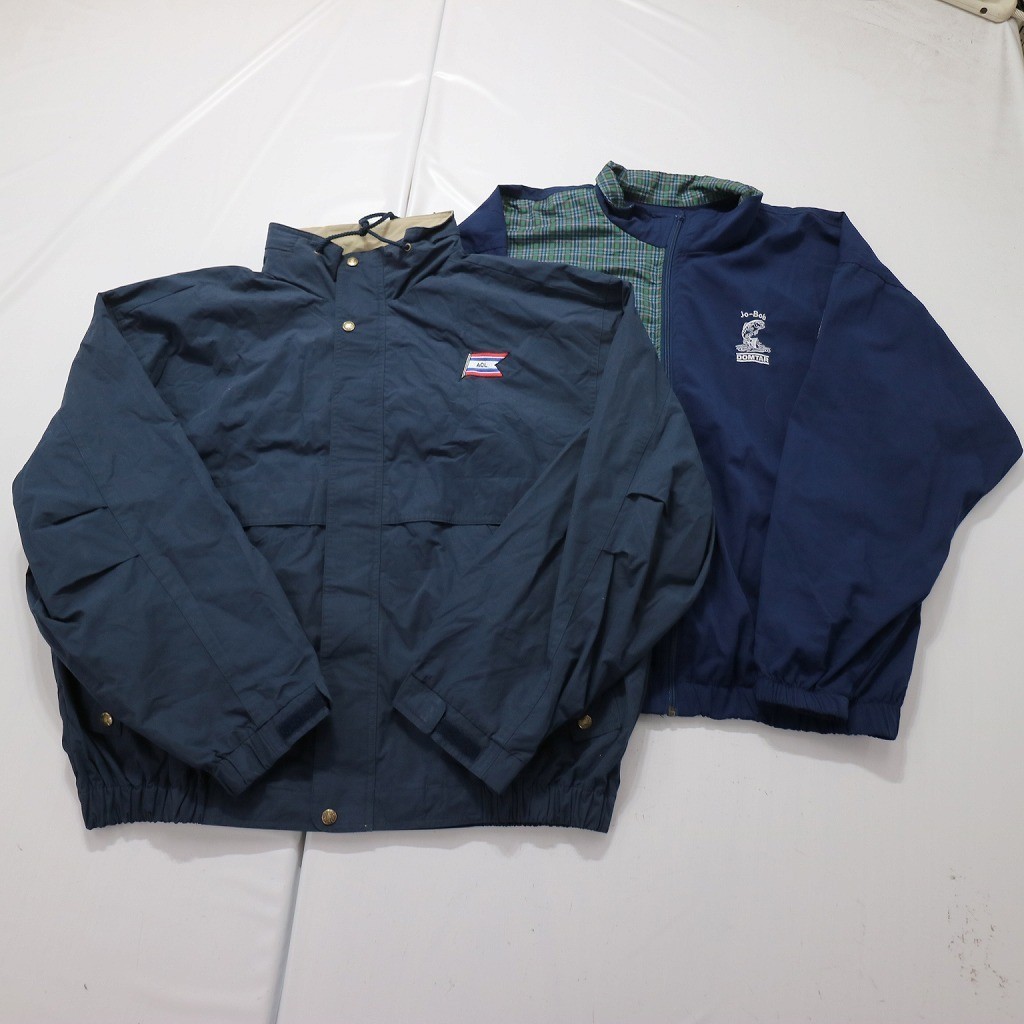 【やや傷や汚れあり】 胸刺しゅう ジャケット set ワンポイント フルジップ 他 (メンズ2XL/3XL) 8枚セット まとめ売り 古着卸 ...