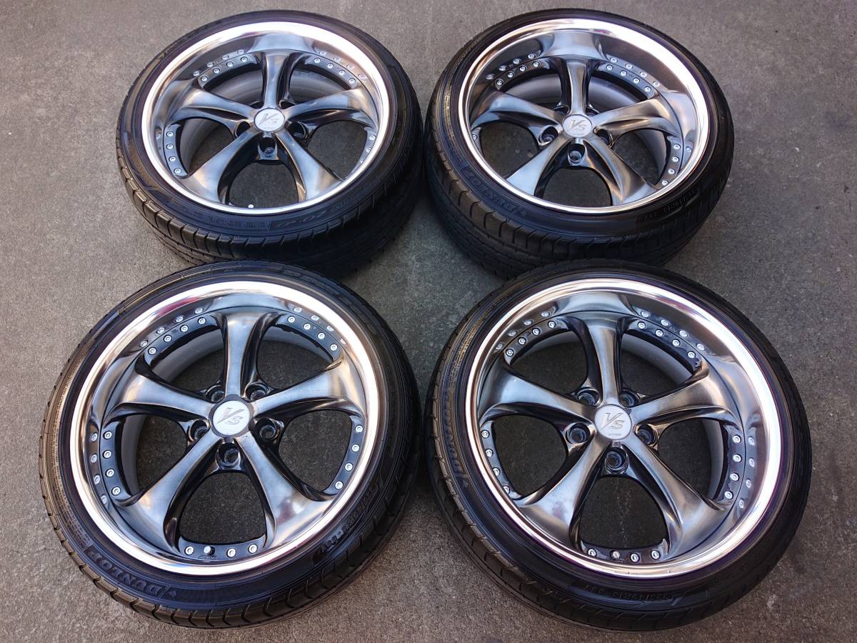 【傷や汚れあり】希少！絶版！WORK ワーク VS-KF 18インチ 8J/8.5J OFF+38/+26 5H PCD114.3 225/40R18 4本SET 深リム！リバレルベース ...