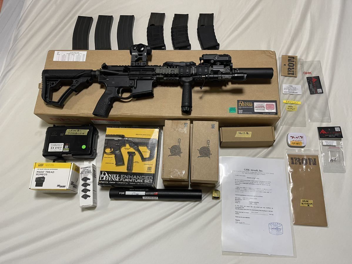 【目立った傷や汚れなし】GHK MK18 MOD1 Co2 フルカスタム仕様 フルスチール 金属音 実物パーツ有り ガスブローバック GBB ...