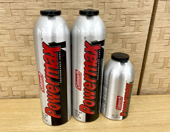 【傷や汚れあり】廃盤希少 Coleman Powermax ガス缶 3本セット 9700-730J 9700-718J 可燃性ガス LPG ...