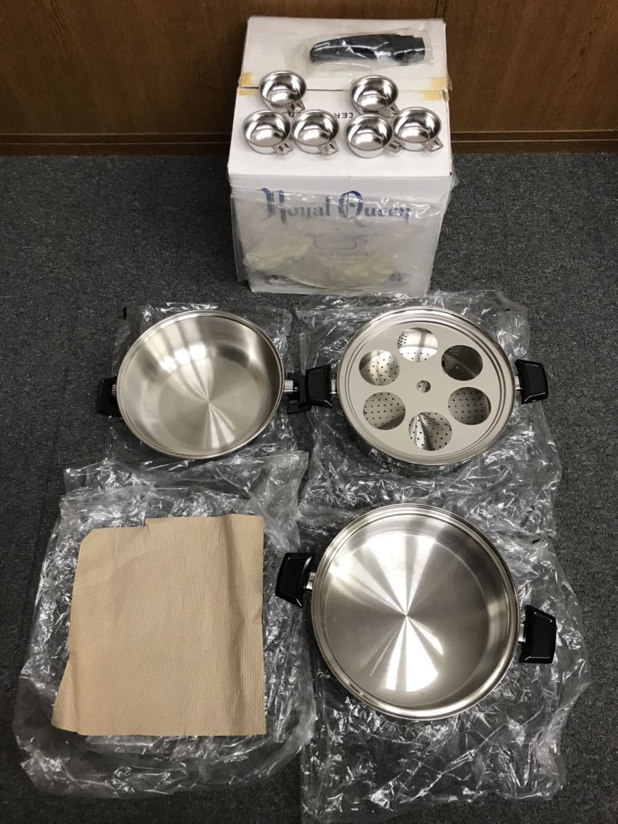 【未使用】未使用 Amway Queen cookware non stick 10 inch pan アムウェイ クイーン 蓋付 ノン ...