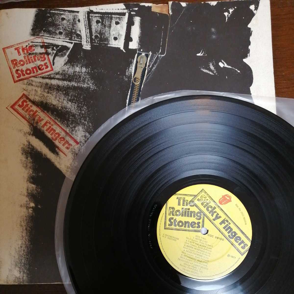 【やや傷や汚れあり】UKオリジナル The Rolling Stones Sticky Fingers ローリング・ストーンズ ...