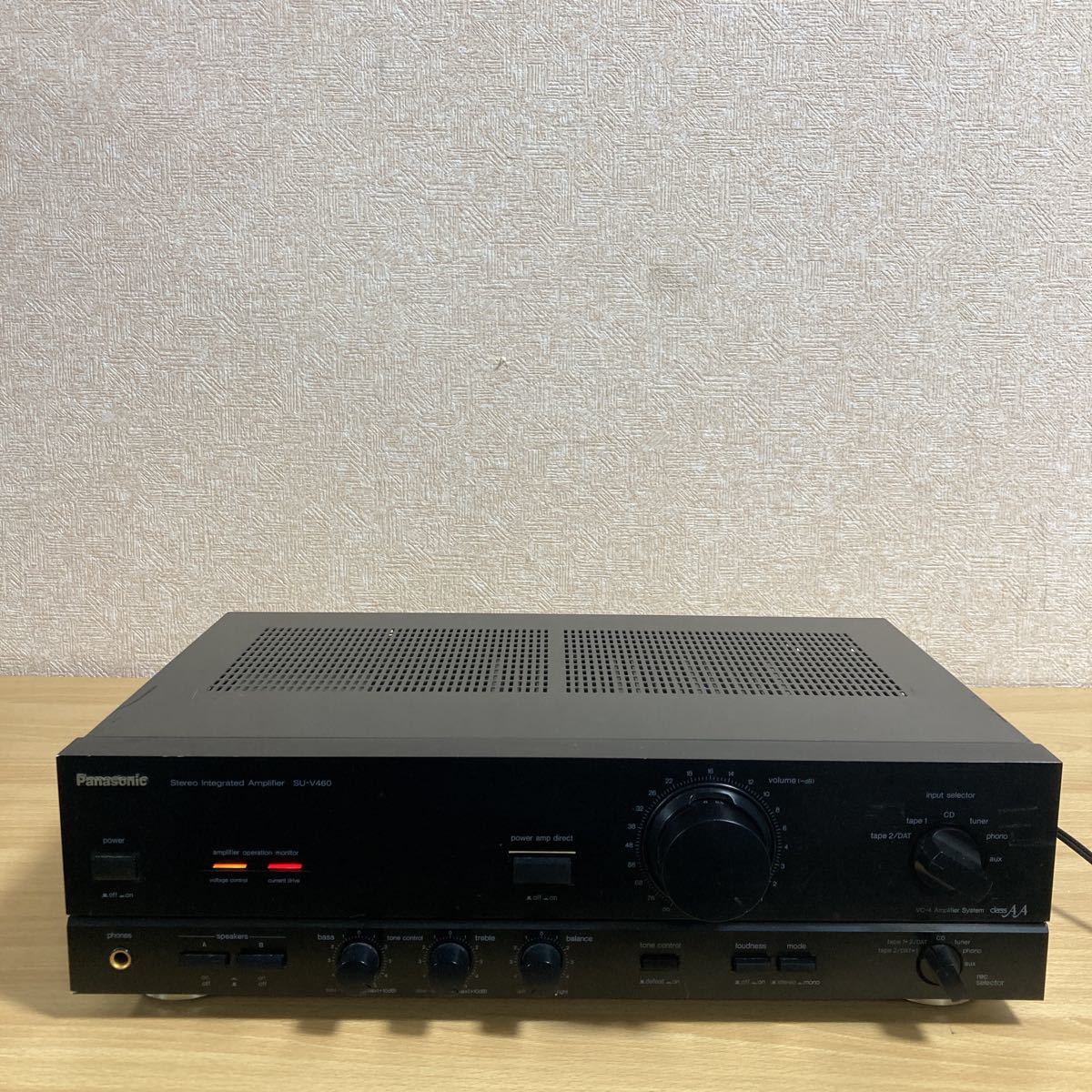 【やや傷や汚れあり】Panasonic パナソニック Stereo Intergrated Amplifier SU-V460 ステレオアンプ ...