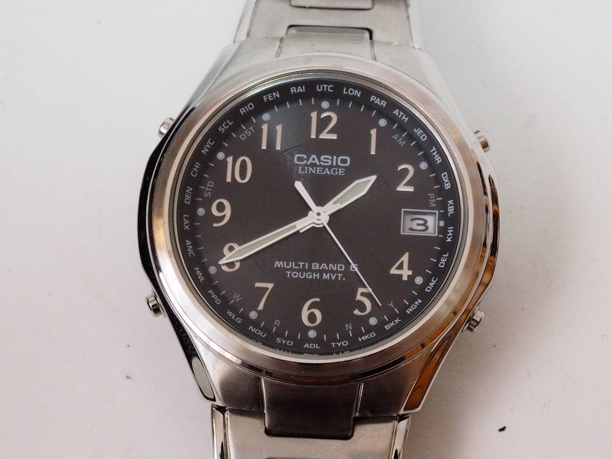 【傷や汚れあり】A768-A73-17 稼働 CASIO カシオ LINEAGE リニエージ タフソーラー メンズ腕時計 5161 LCW ...