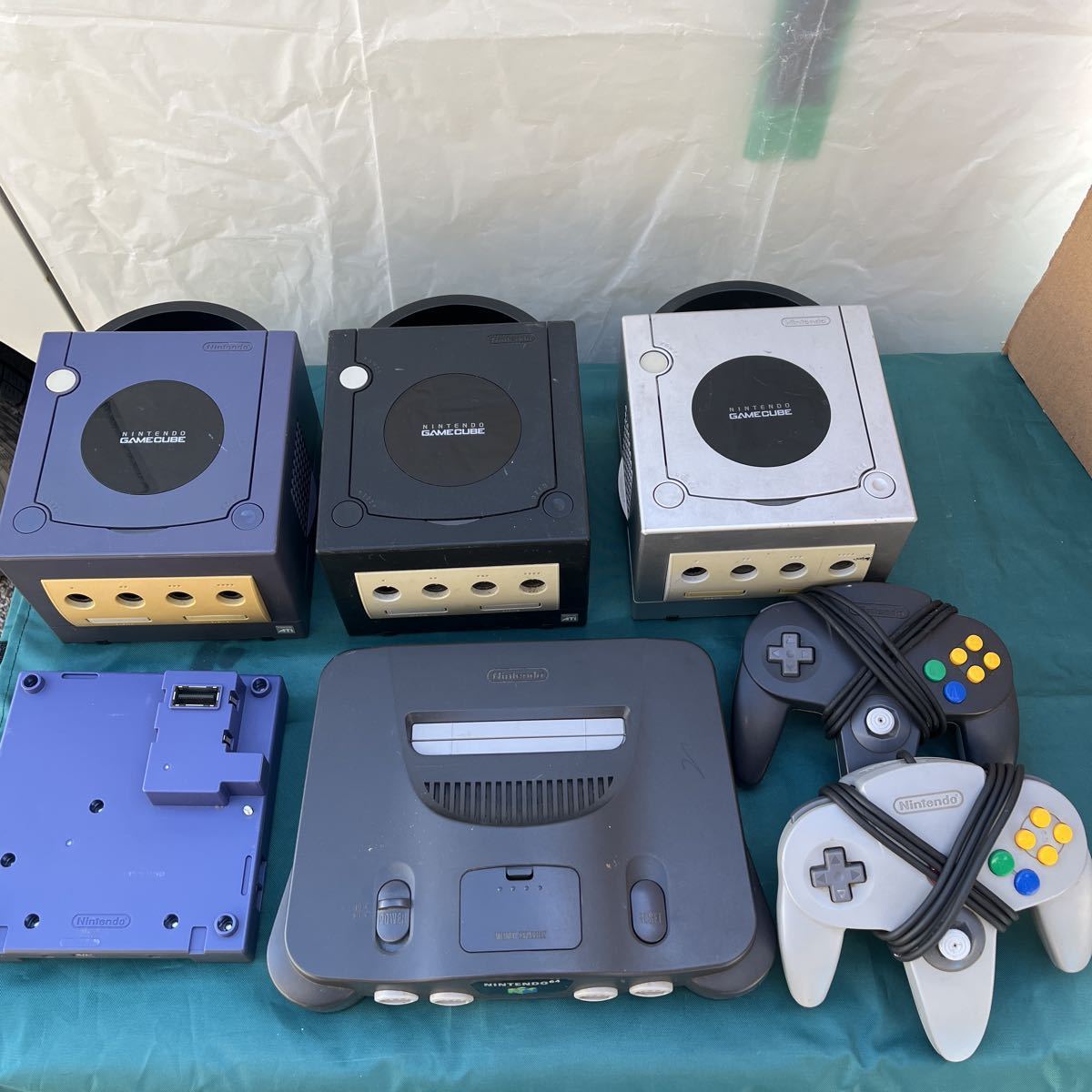 【傷や汚れあり】任天堂 GAMECUBE ゲームキューブ GAMEBOY PLAYER ニンテンドー64 コントローラー ゲームボーイ ...