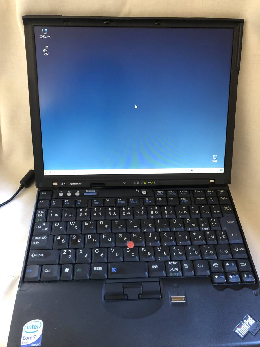 【傷や汚れあり】IBM ThinkPad X61 7675-A82 Windows 7 SSD:120GB ウルトラドックとケース付き ...