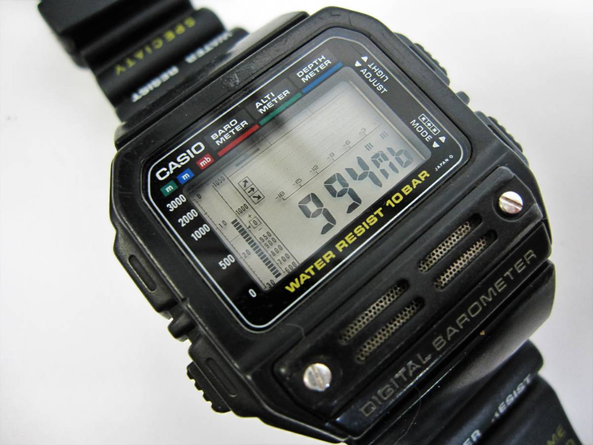 【傷や汚れあり】【YT-B22-152】CASIO/カシオ DIGITAL BAROMETER、デジタル バロメーター BM-100WJ ...