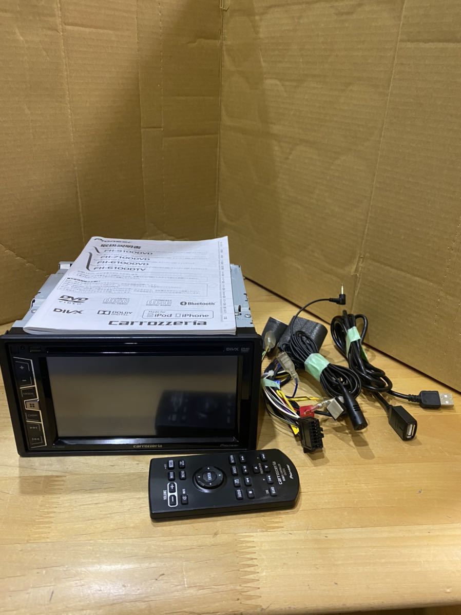 【目立った傷や汚れなし】カロッツェリア DVD再生 Bluetooth USB パイオニア FH-7100DVD メディアプレーヤー DVD ...