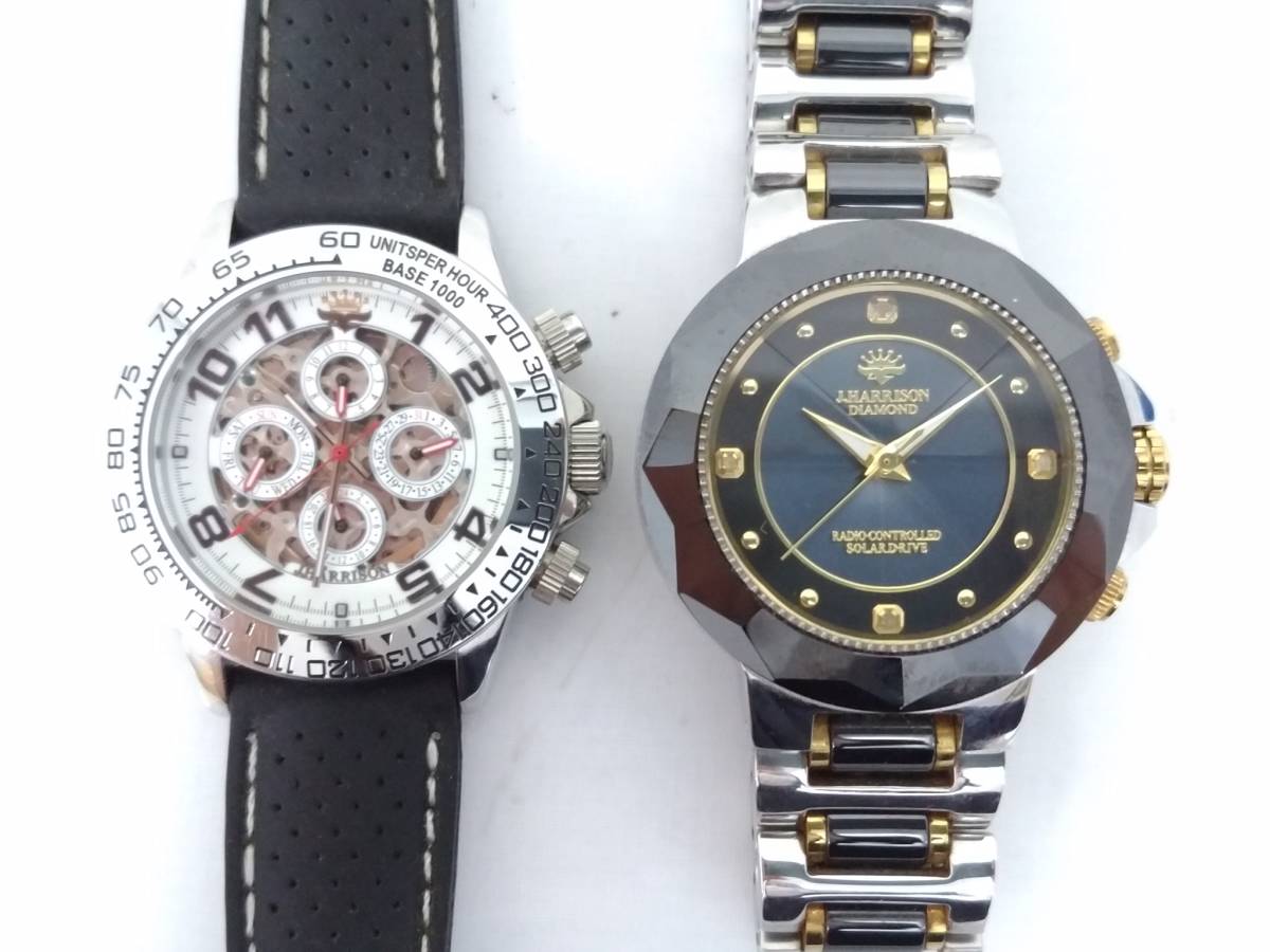 【傷や汚れあり】J.HARRISON ジョンハリソン 自動巻き ソーラー電波 腕時計 2点セット/J.H-003C/JH-024/リストウォッチ/スケルトン/ダイヤモンド/LNG43の落札情報 ...