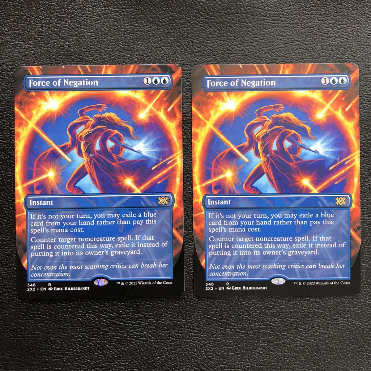 【未使用に近い】ボーダーレス MTG 否定の力 Force of Negation (Borderless) Non-FOIL 2枚セット ...