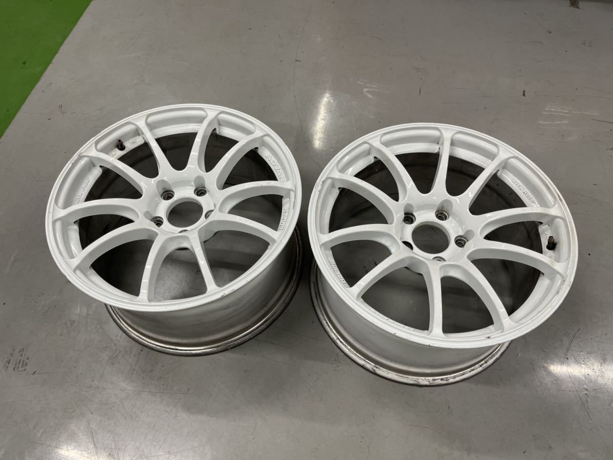 【傷や汚れあり】ADVAN RACING RZ アドバンレーシング 17× 9J +45 PCD114.3 5穴 2本 セット 17インチ ...