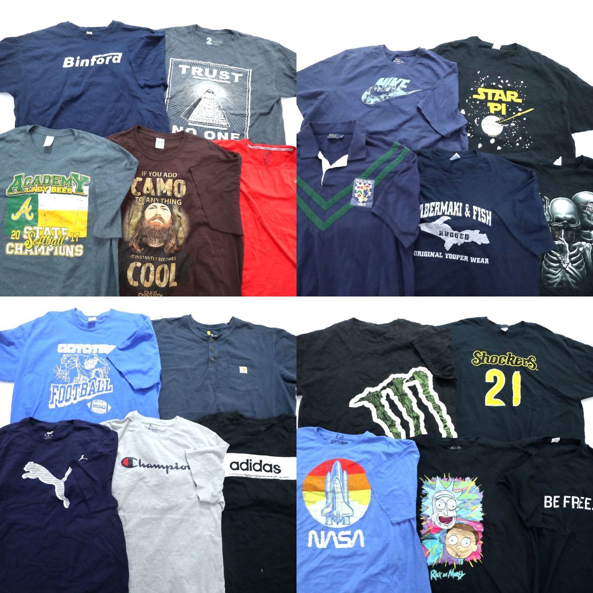 【やや傷や汚れあり】 Tシャツ MIX set モンスター NASA プーマ 他 (メンズ3XL) 20枚セット まとめ売 古着 1円スタート 最落なし MK8441の落札情報詳細 ...