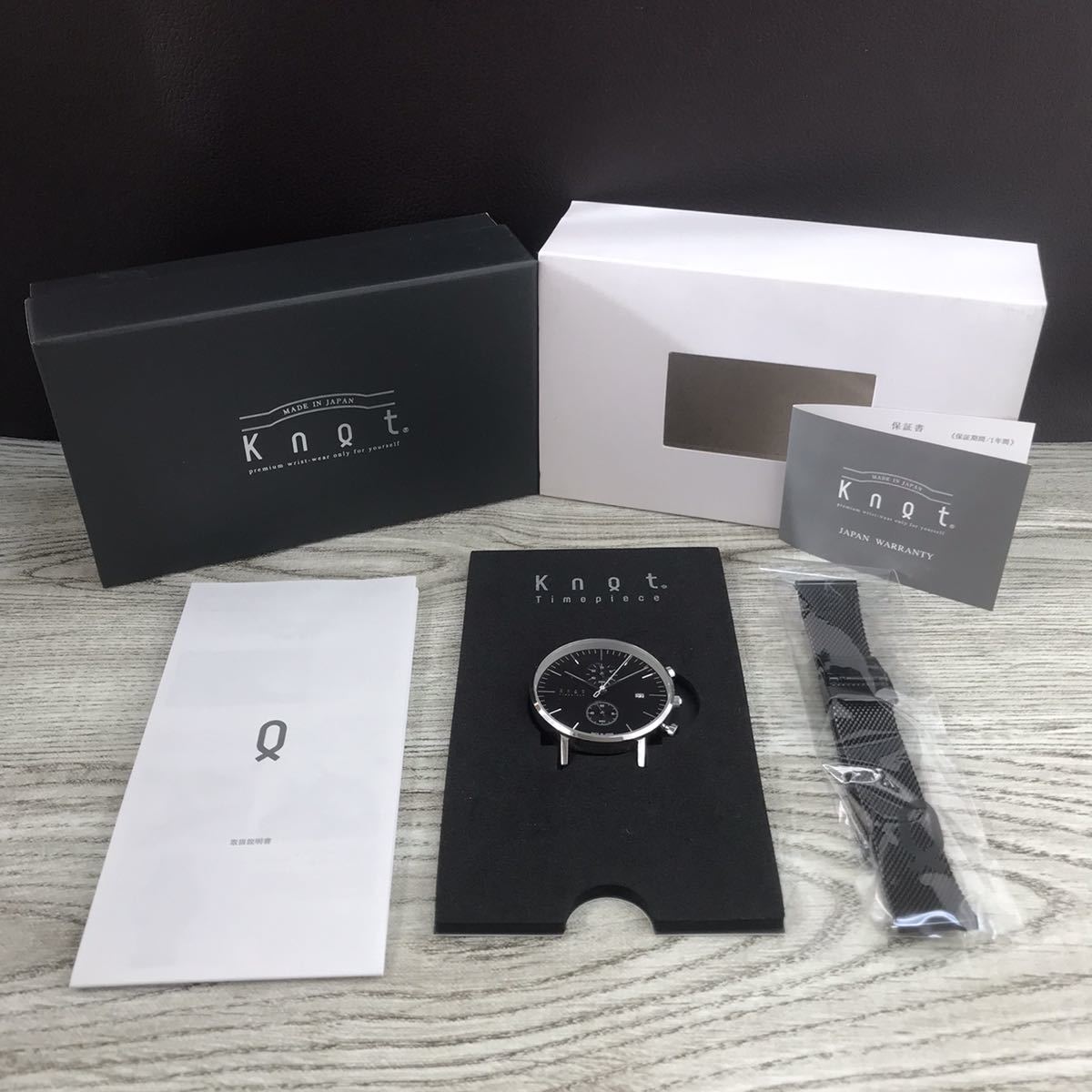 【やや傷や汚れあり】674-0043 Knot ノット CC-39 メンズ腕時計 金属ベルト 黒 クロノグラフ 電池切れ 動作未確認の落札情報詳細 - ヤフオク落札価格検索 オークフリー