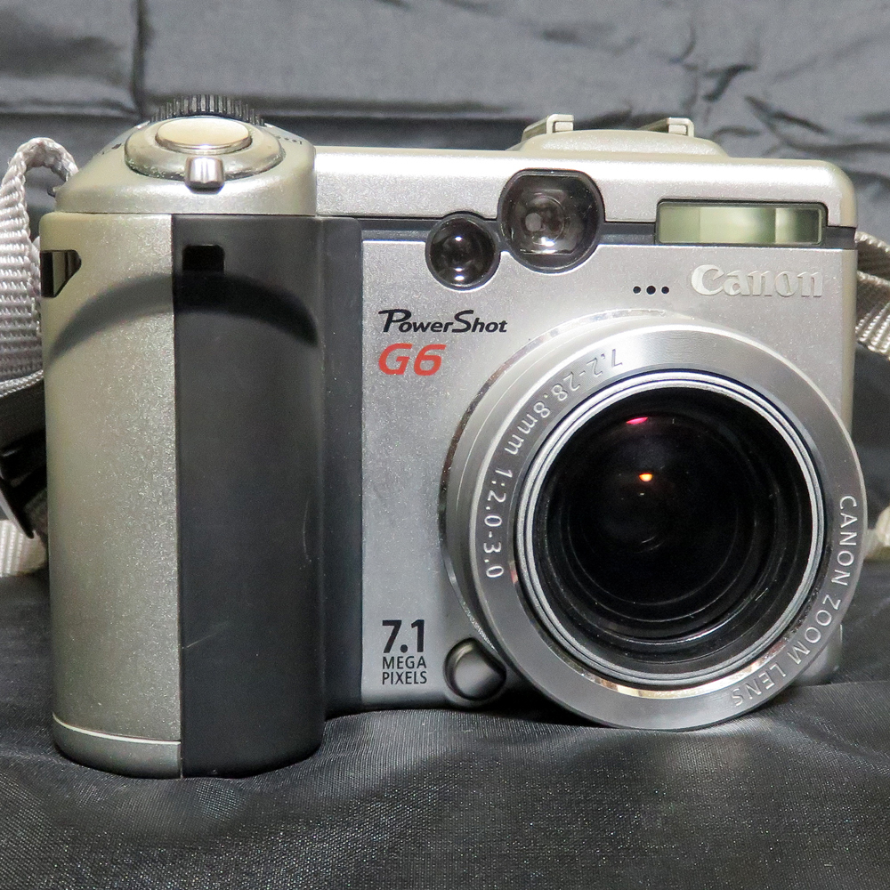 【目立った傷や汚れなし】CANON デジタルカメラ POWER SHOT G6 キヤノン PC1089 4倍光学ズーム 7.1MP 充電器 ...