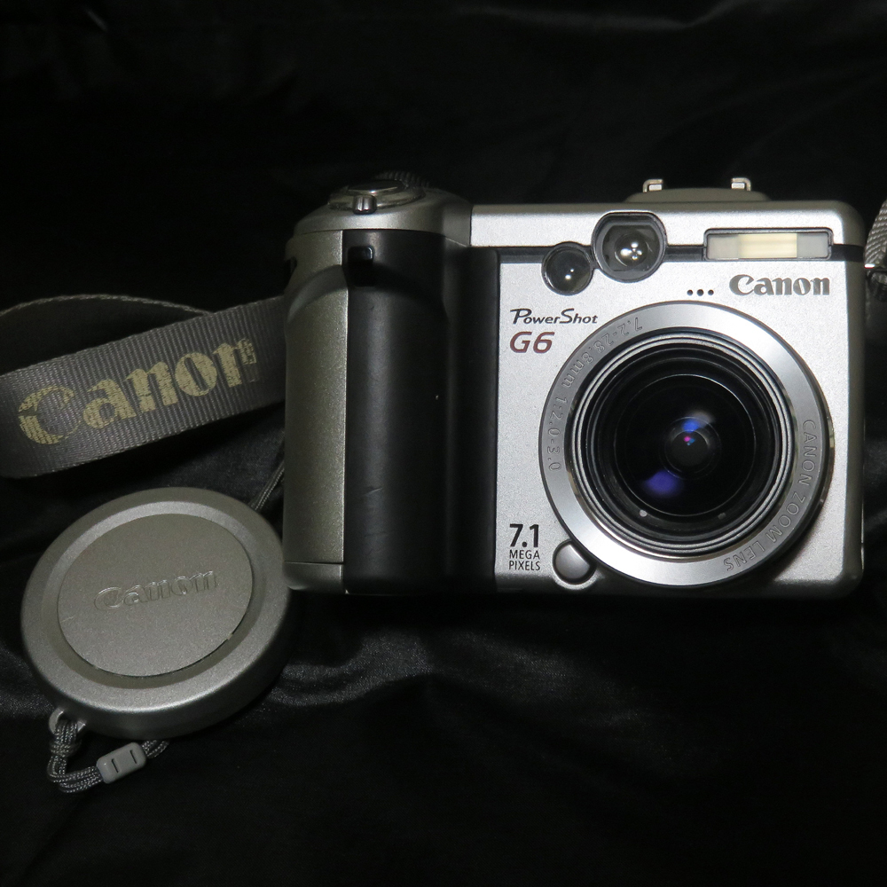 【目立った傷や汚れなし】CANON デジタルカメラ POWER SHOT G6 キヤノン PC1089 4倍光学ズーム 7.1MP 充電器 ...