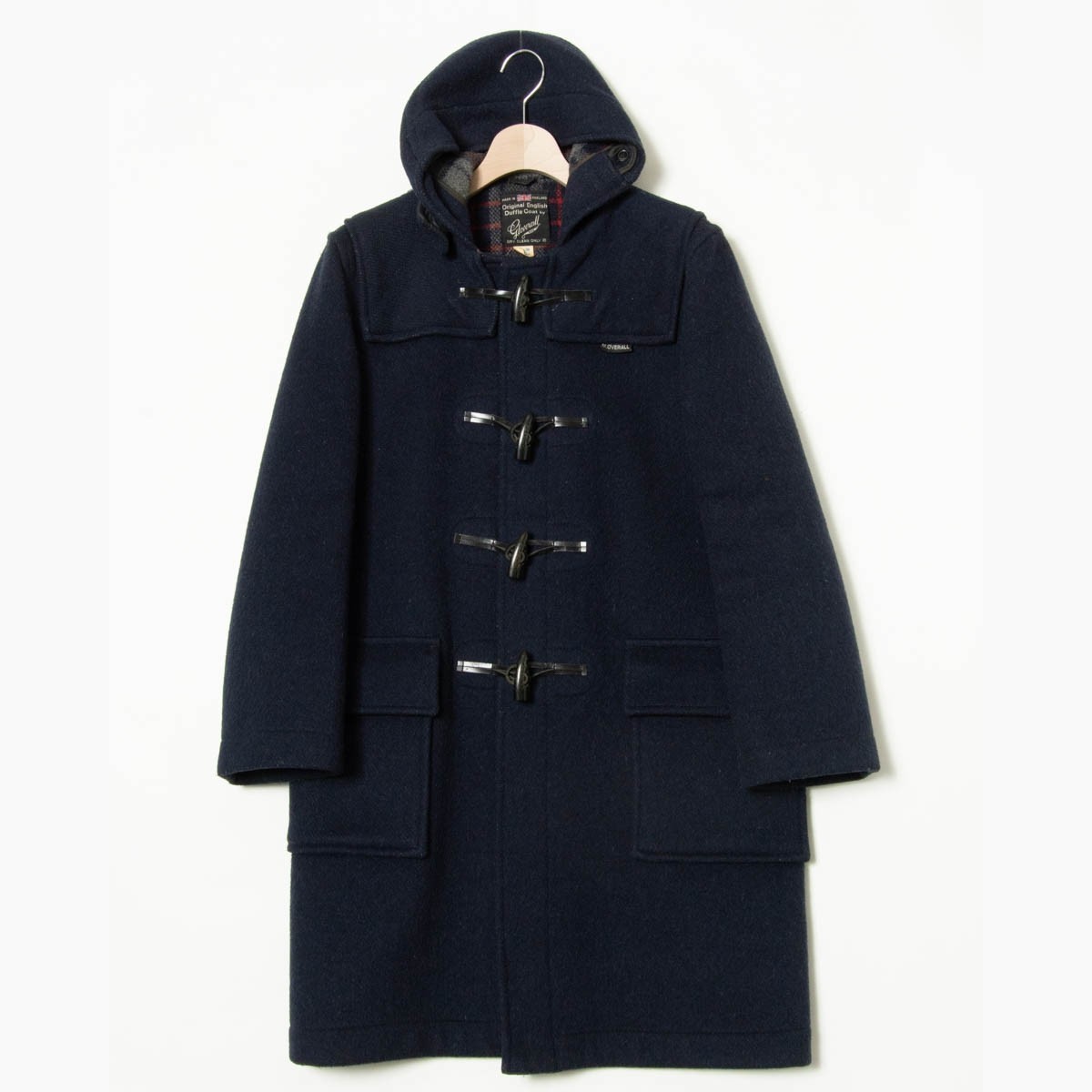 【やや傷や汚れあり】GLOVERALL グローバーオール ダッフルコート ネイビー 48 38 メンズ チェック柄 メルトンウール 3j2c119の落札情報詳細 - ヤフオク落札価格検索 オークフリー