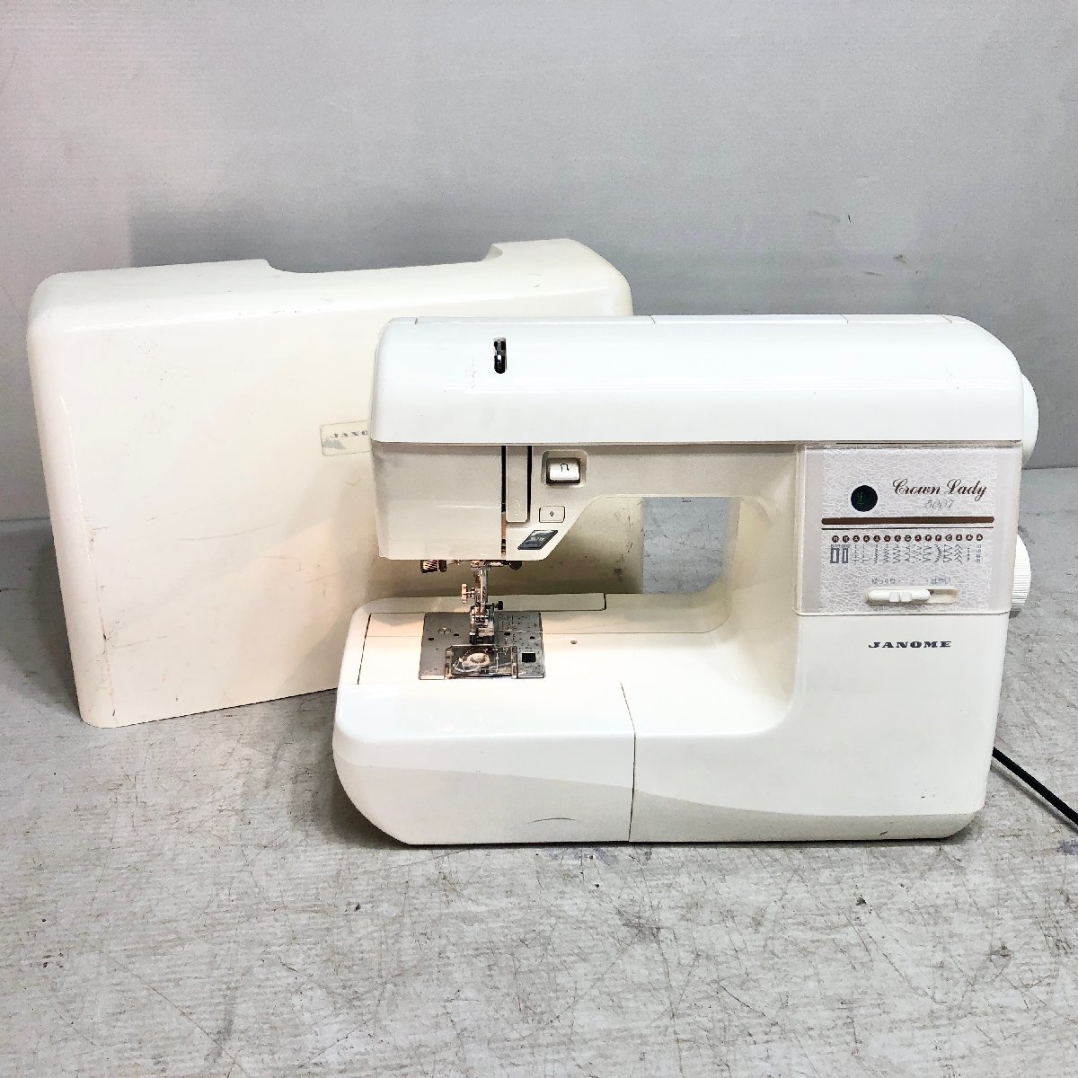 【傷や汚れあり】 【ジャンク品 通電OK 動作OK】JANOME ジャノメ Crown Lady 5007 ミシン 本体 手工芸 裁縫 655 ...