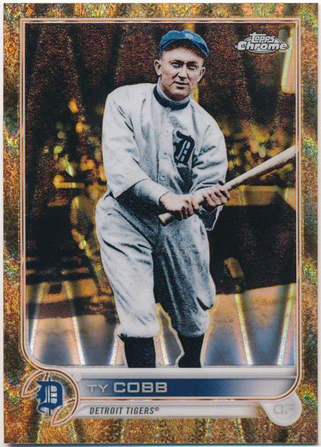 【目立った傷や汚れなし】Ty Cobb MLB 2022 Topps Gilded Collection Chrome RayWave Gold Etch Refractor 25枚限定 リフ ...