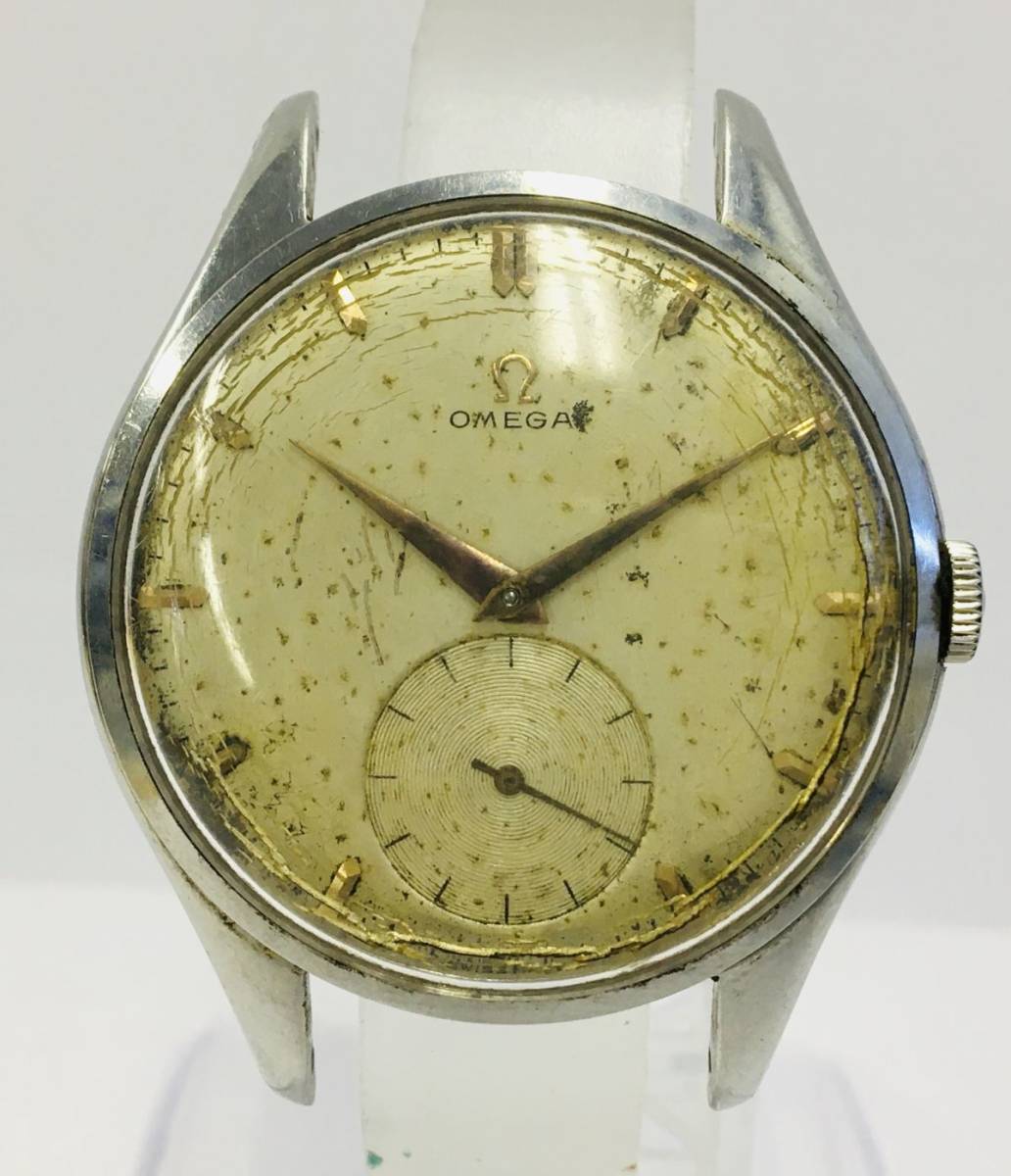 【傷や汚れあり】D642-I45-344 OMEGA オメガ Ω メンズ 手巻き スモールセコンド アンティーク 不動 ⑤の落札情報詳細 ...