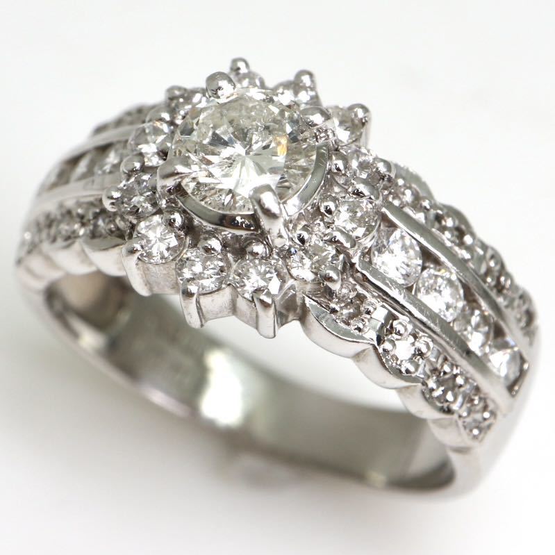 【やや傷や汚れあり】豪華☆〈天然ダイヤモンドリング〉1.00ct PT900 6.5g diamond jewelry ring EE5 mの落札情報詳細 - Yahoo!オークション落札価格 ...