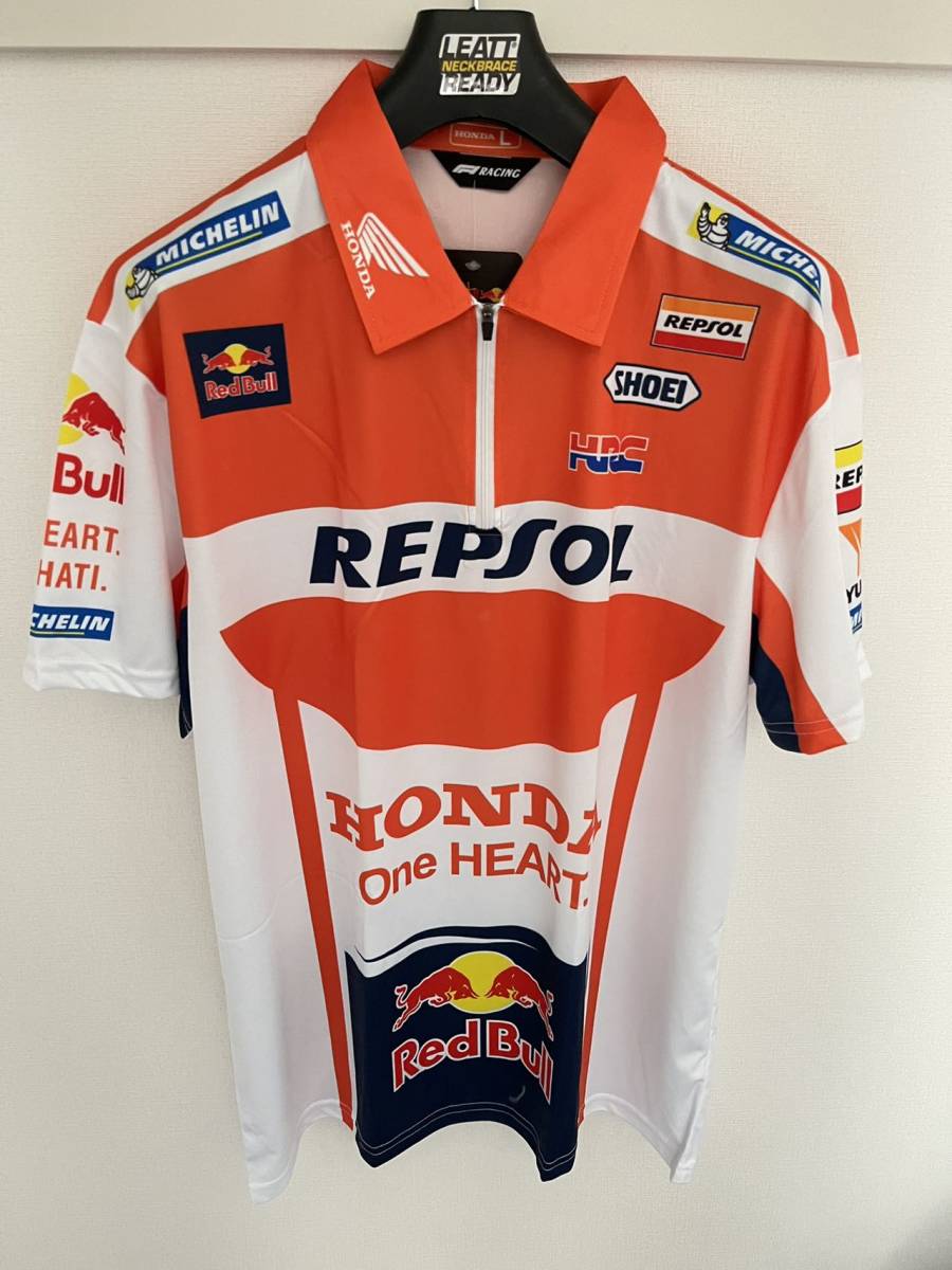 【未使用】★アウトレットセール★新品 L MotoGP RACING TEAM HONDA repsol Poloシャツ HRC オートバイ ...