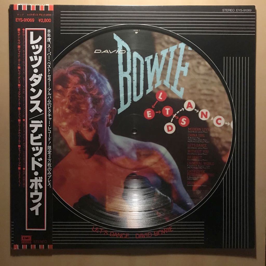 【目立った傷や汚れなし】jpn盤 帯付 Limited Picture Disc Lp David Bowie デビッド・ボウイ Lets