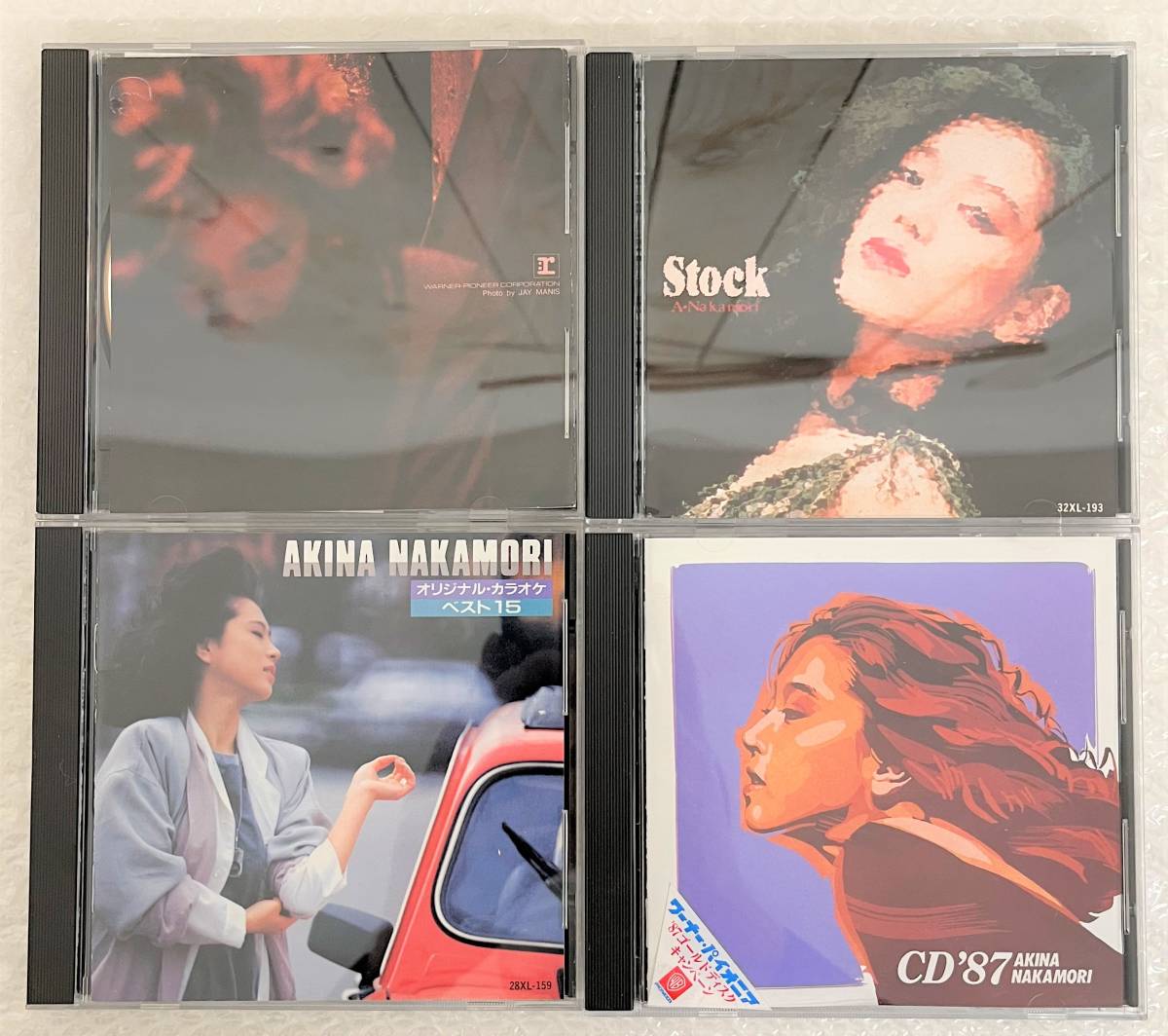 【やや傷や汚れあり】中森明菜 NAKAMORI AKINA ＊アルバム 4枚 オリジナルカラオケ 28XL-159 CD'87 32XL-191 CROSS MY PALM 32XL-192 ...