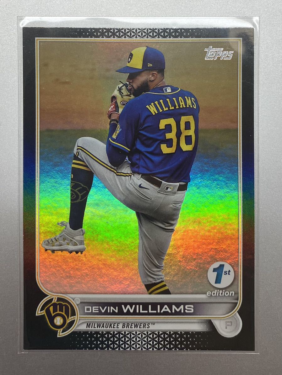 【目立った傷や汚れなし】25枚限定！ ブラックパラレル！ Devin Williams 2022 topps series1 1st ...