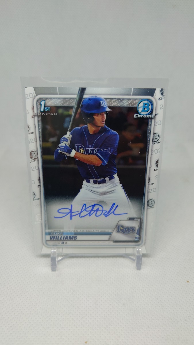 【目立った傷や汚れなし】2020 Bowman Chrome Draft Alika Williams Auto MLB 1st Year Autograph Signature Rays 1 ...