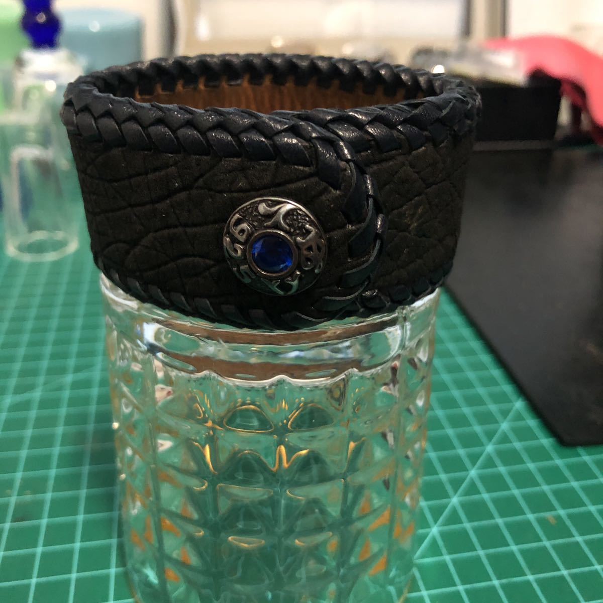 【傷や汚れあり】Van Amburg Leathers ヴァンアンバーグ シャーク ウォレット クロス インレイ シルバー ガボール ビル ...