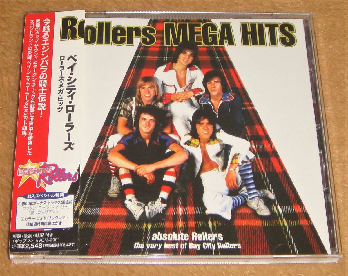 【目立った傷や汚れなし】帯付き廃盤CD☆ベイ・シティ・ローラーズ／ローラーズ・メガ・ヒッツ（BVCM-2901） リマスター盤、BAY CITY ROLLERS／Rollers MEGA ...