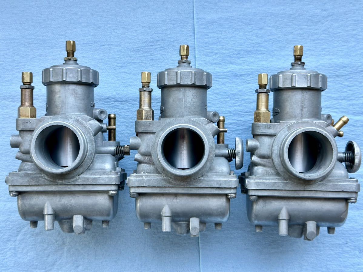 【傷や汚れあり】カワサキ750SS H2 初期 純正 美品 キャブレター オーバーホール済 キャブ KAWASAKI マッハ4 H1 500ss 350ss 250ss S1 S2 KH当時物 ...