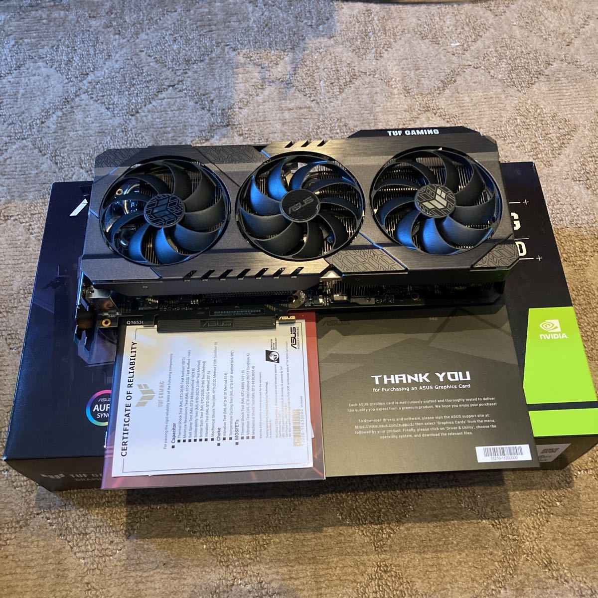【未使用に近い】3枚セット売り★ASUS Tek TUF Gaming NVIDIA GeForce RTX 3080 Ti GPU ...