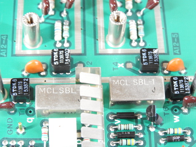 【傷や汚れあり】【HPマイクロ波】 HP4192A(LF Impedance Analyzer)から取外した MCL SBL-1 500MHz MIXER 3個 部品取り基板 動作不明 現状 ...